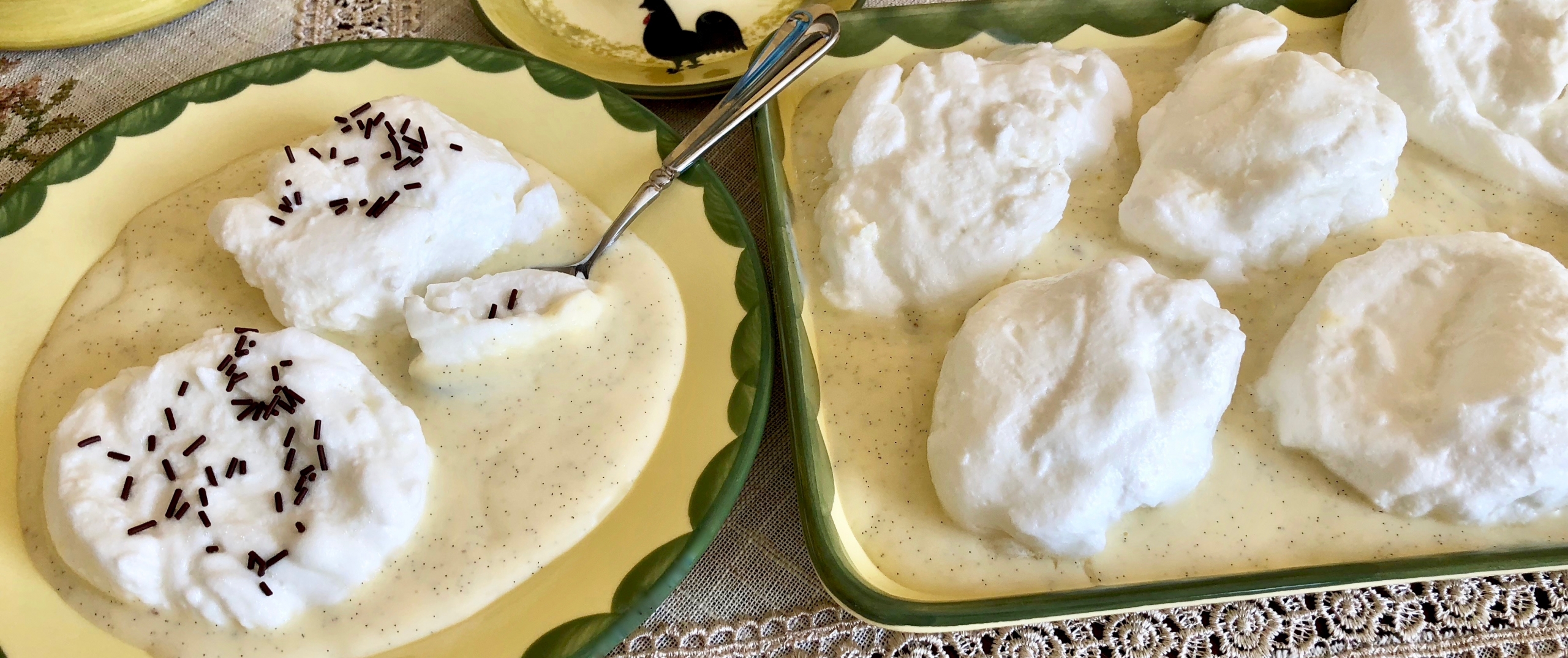 Original German Schneenockerl Snowballs Recipe | Vanilla Sauce
